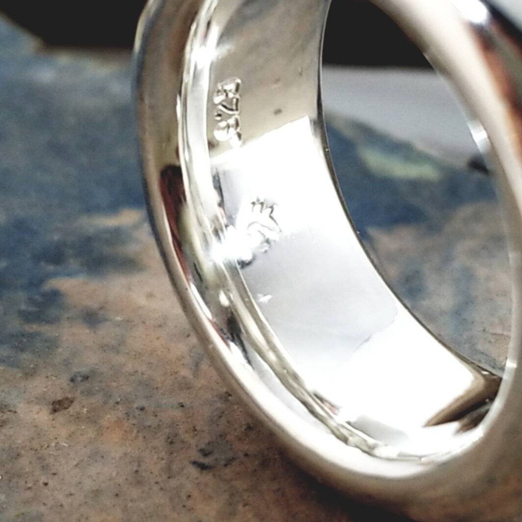 Håndlavet Dobbelt Loop Sterling Sølv Kunst Ring - Unik Udsagns Stykke