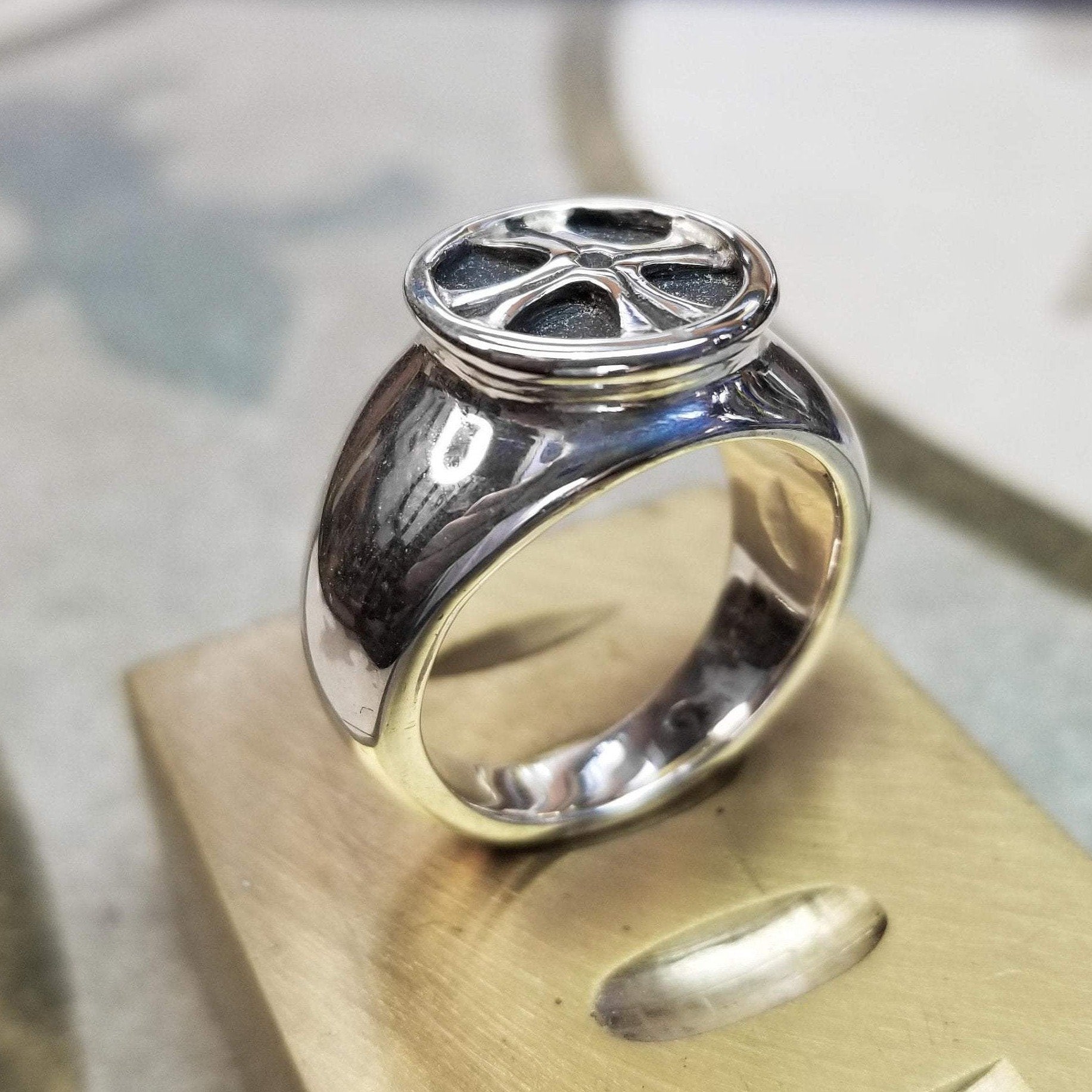 Hand-Carved Maltese Cross Solid Silver Signet Ring - Knights of Malta ...