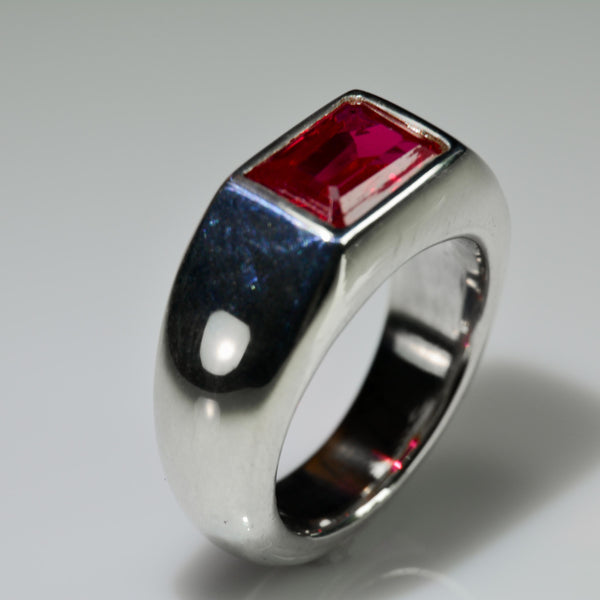 Ruby Silver Ring | silver and stones | bold ring | one of a kind - Nine ...